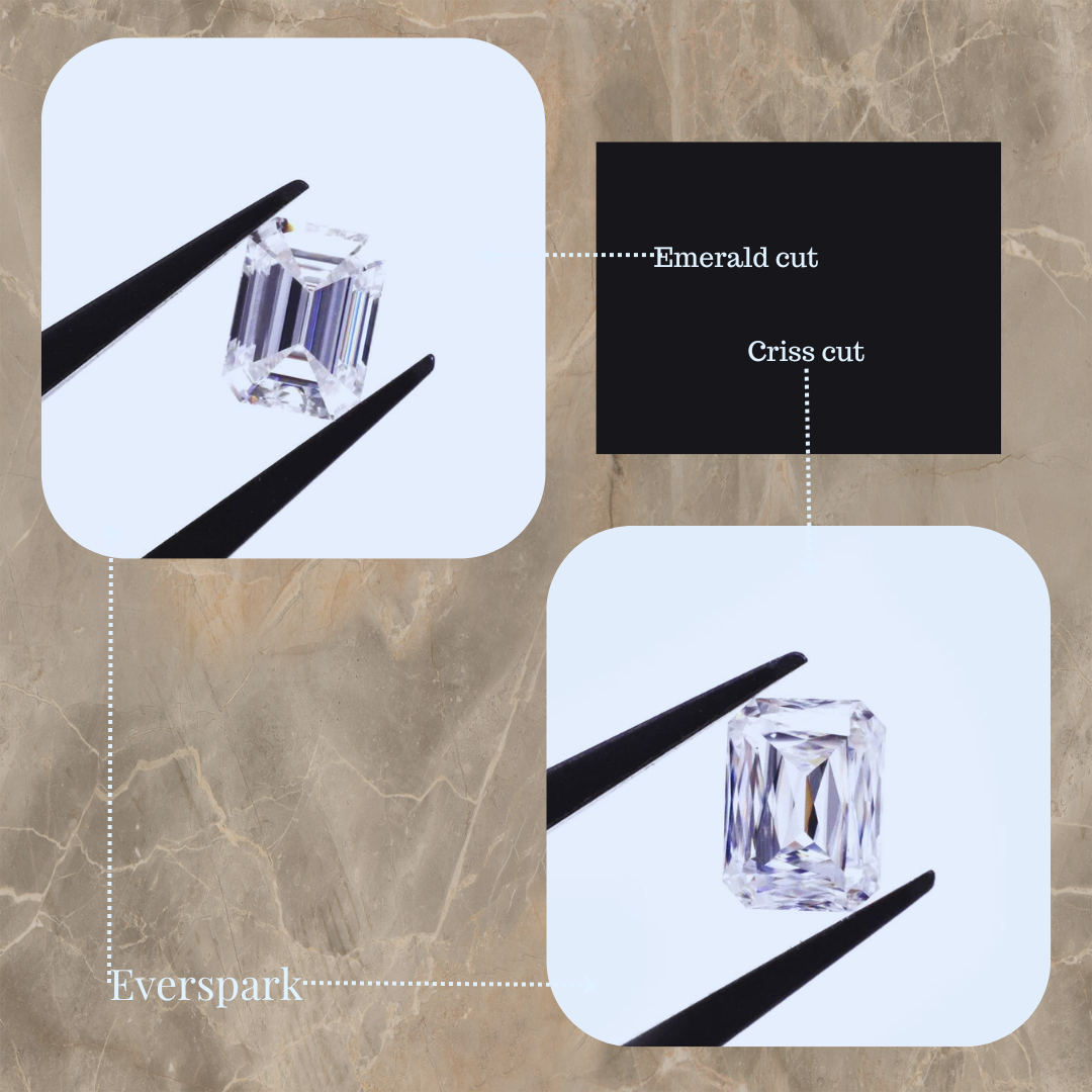 Criss Cut vs. Emerald Cut Moissanite: A Shimmering Comparison – Everspark