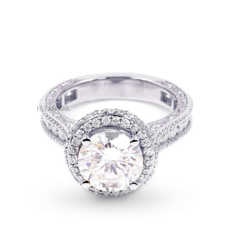 Pia Pink Sapphire Platinum | Moissanite + Sapphire Engagement Ring – Everspark